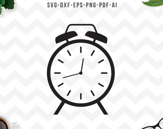 Alarm Clock SVG Alarm Clock Clipart Clock Svg Time Svg | Etsy