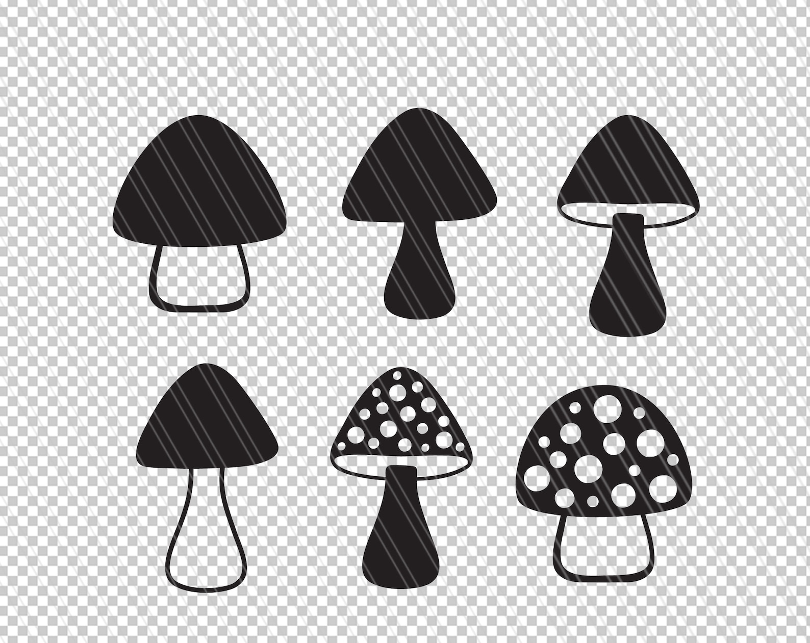 Mushroom Svg Mushroom Vector Mushroom Clipart Fungus Svg | Etsy