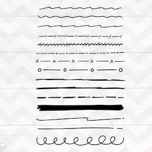 Divider Svg. Line Divider Svg, Hand Drawn Divider Clipart, Doodle ...