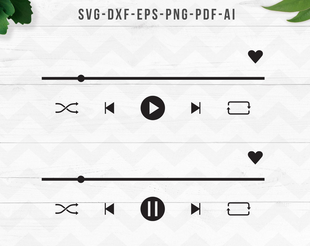 Audio Control Buttons Svg, Music Player Svg, Spotify Svg, Music Player ...