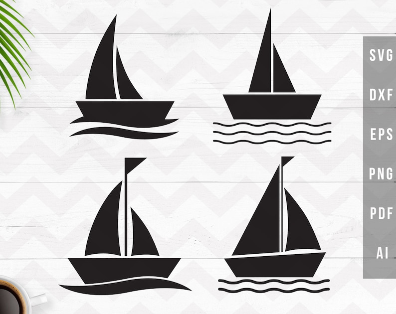 Sailboat Svg, Boat Svg, Sail Boat Svg, Sailboat Vector, Nautical Svg ...