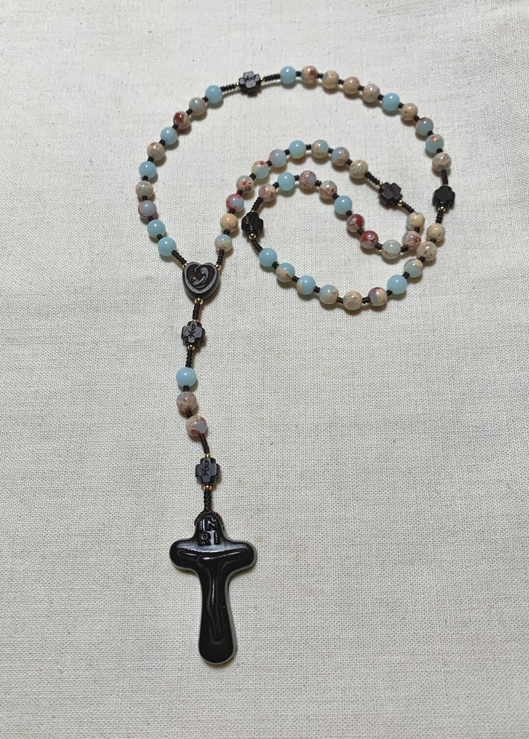 African Blue Opal 5 Decade Traditional Rosary - Etsy