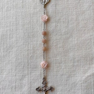 Sunstone Rose Traditional Rosary - Etsy