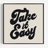 Take It Easy Print | Take It Easy Sign | Blue Dorm Art | Dorm Posters ...