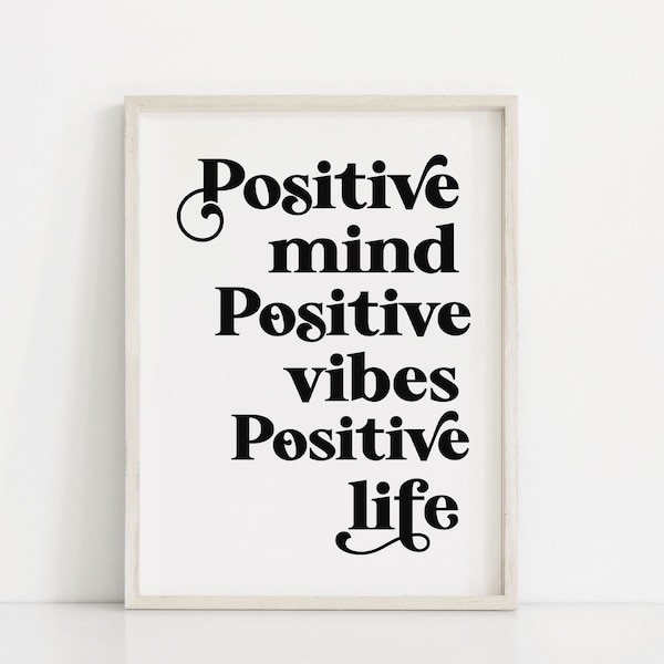 Positive Mindset Poster - Etsy
