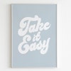 Take It Easy Print, Wall Art, 70's Wall Art,70's Decor,70's Art,retro ...