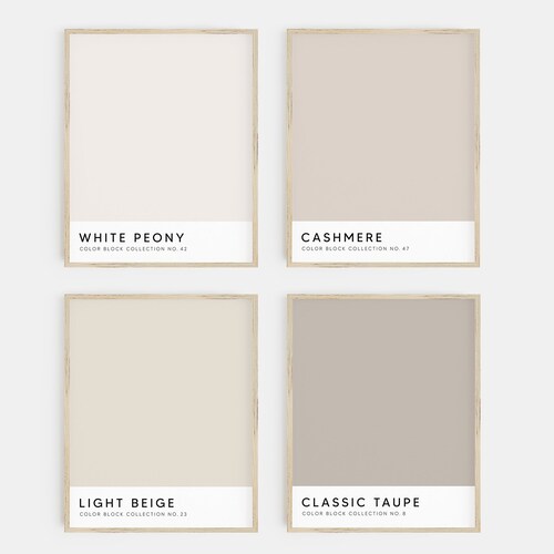 Modern Wall Art Color Block Prints Minimal Print Set of 6 - Etsy