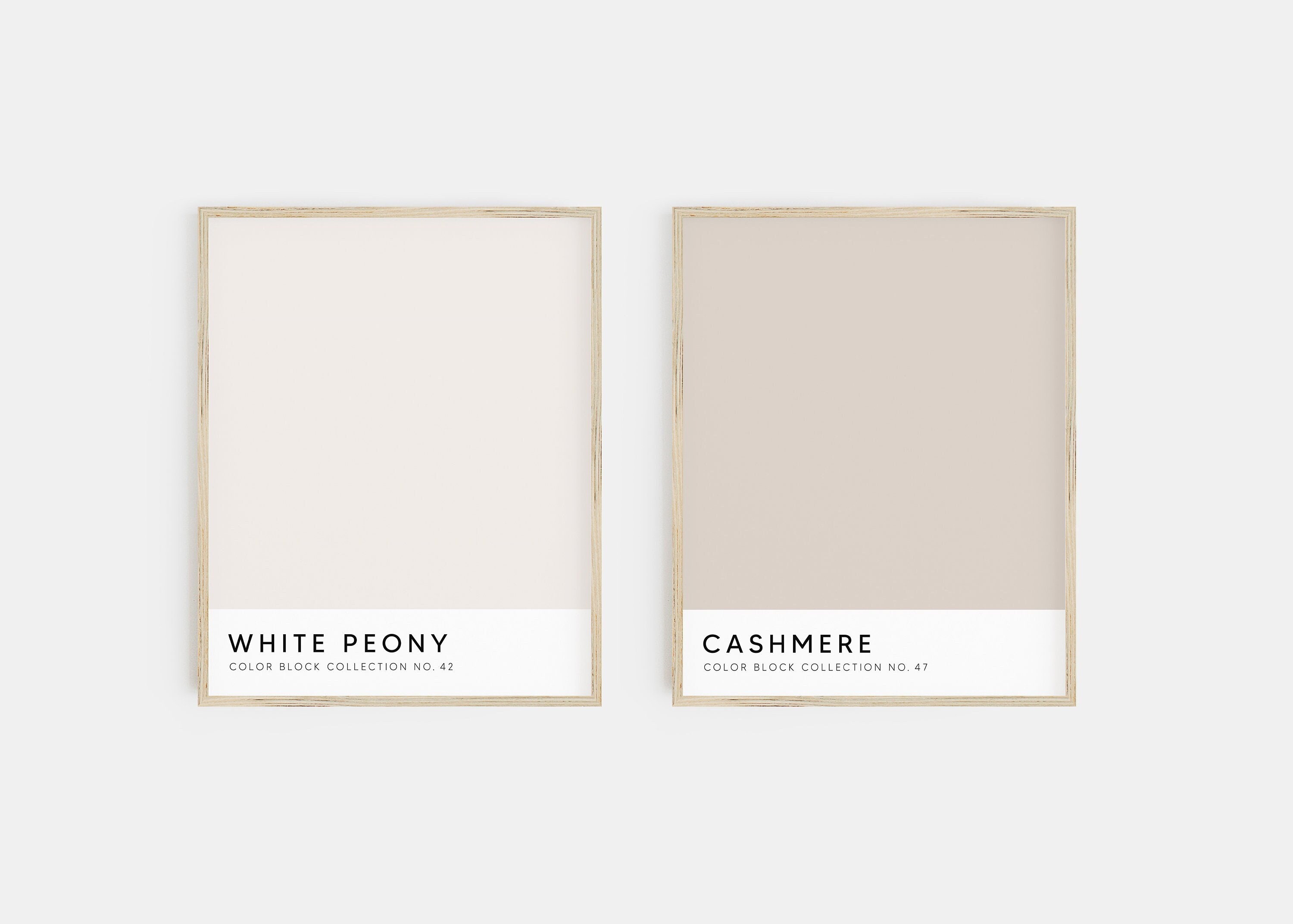 Neutral Wall Art Minimal Print Color Block Print Set of 2 - Etsy