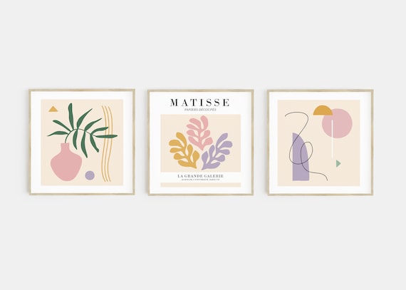Square Print Set of 3 Square Print Art Matisse Print Set | Etsy UK