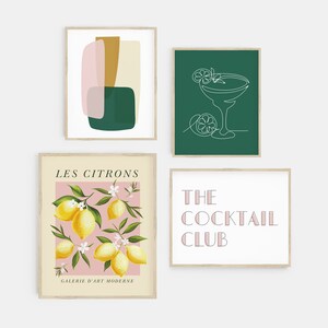 Bar Cart Decor | Cocktail Poster Set | Gallery Wall Special Offer Set ...