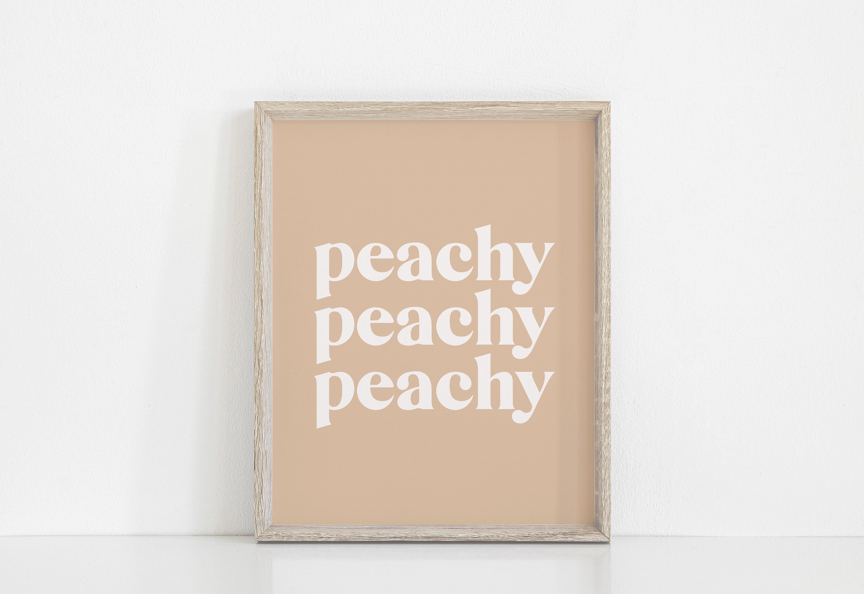 Peachy print just peachy boho art print | Etsy
