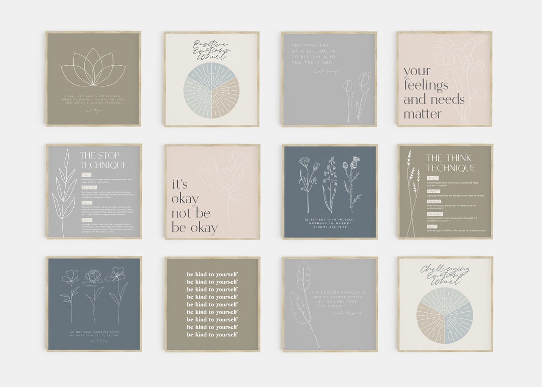 Therapy Office Decor | Psychology Art | Mental Health Art | Special ...