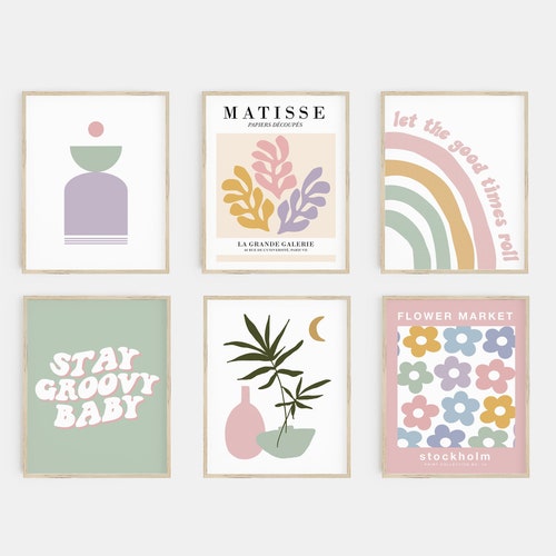 Pastel Prints Gallery Wall Set Matisse Print Set Pastel - Etsy