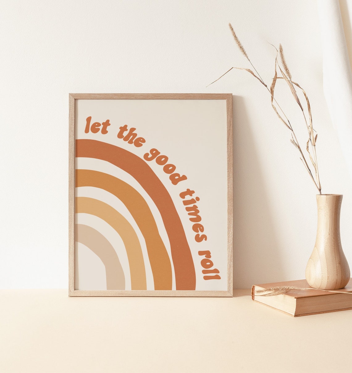 Retro Rainbow Art Print 70s Wall Art 70s Print Hippie | Etsy