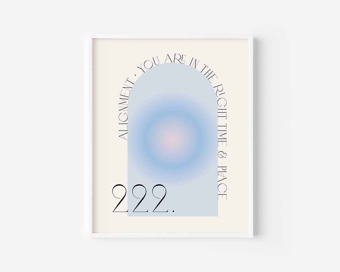 222 Poster | 222 Print | Angel Number Poster - Etsy