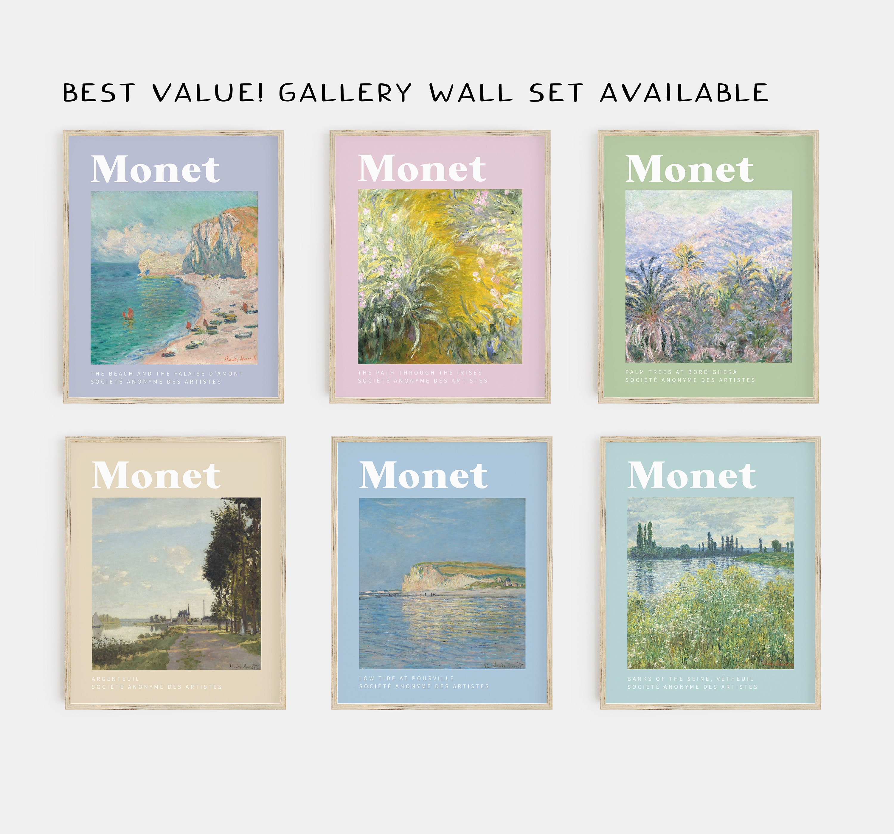 Monet print set monet poster set room decor | Etsy