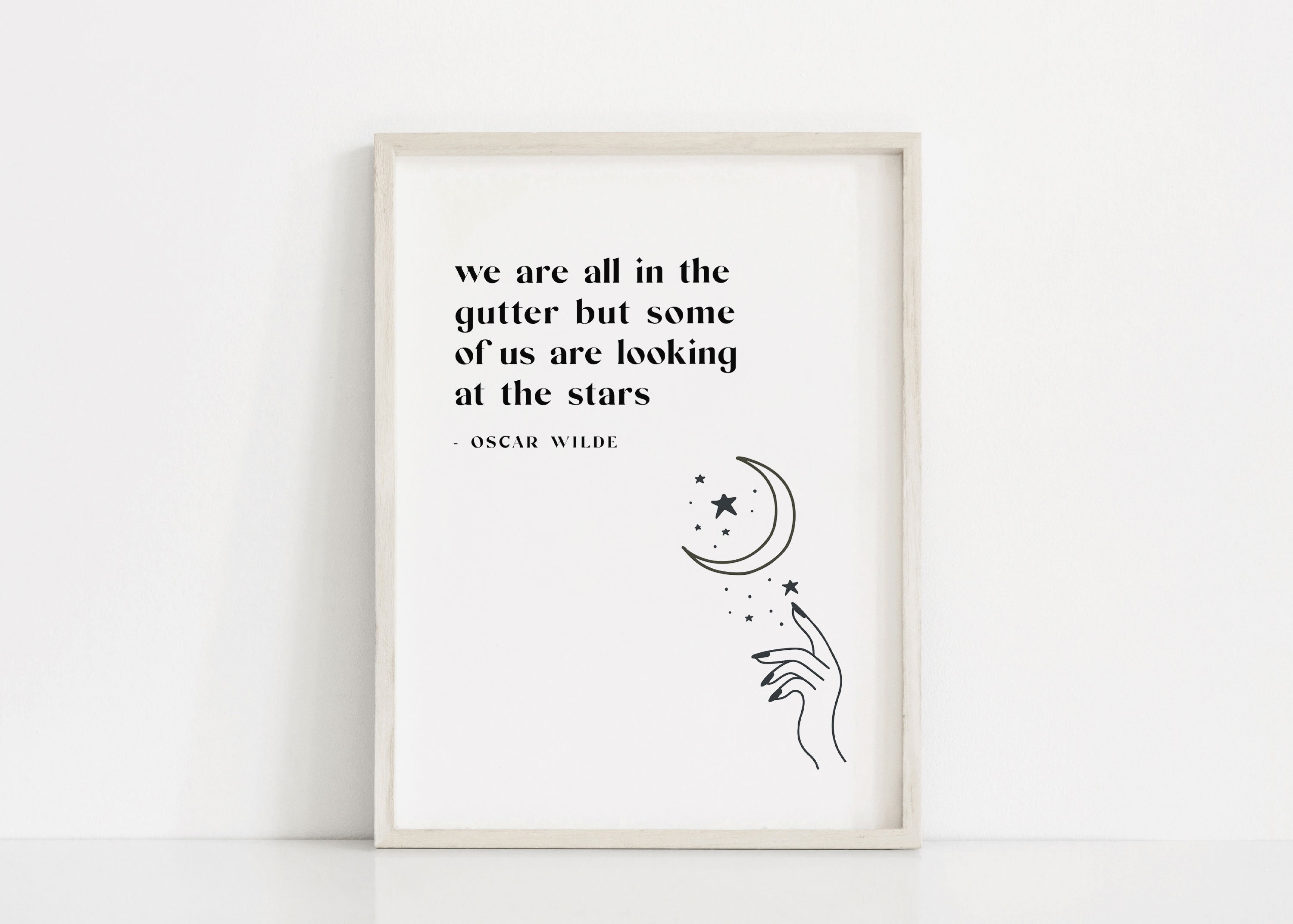 Oscar wilde print quote art we are all in the gutter but | Etsy