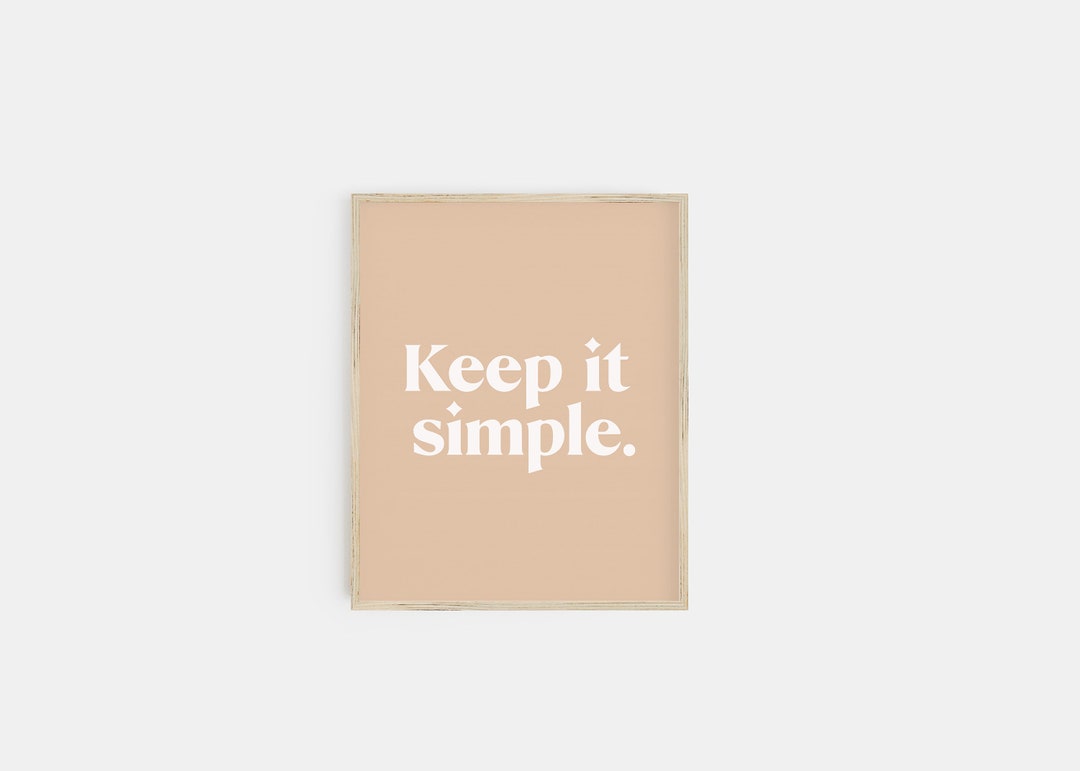 Keep It Simple Print | Boho Art Print | Printable Wall Art - Etsy