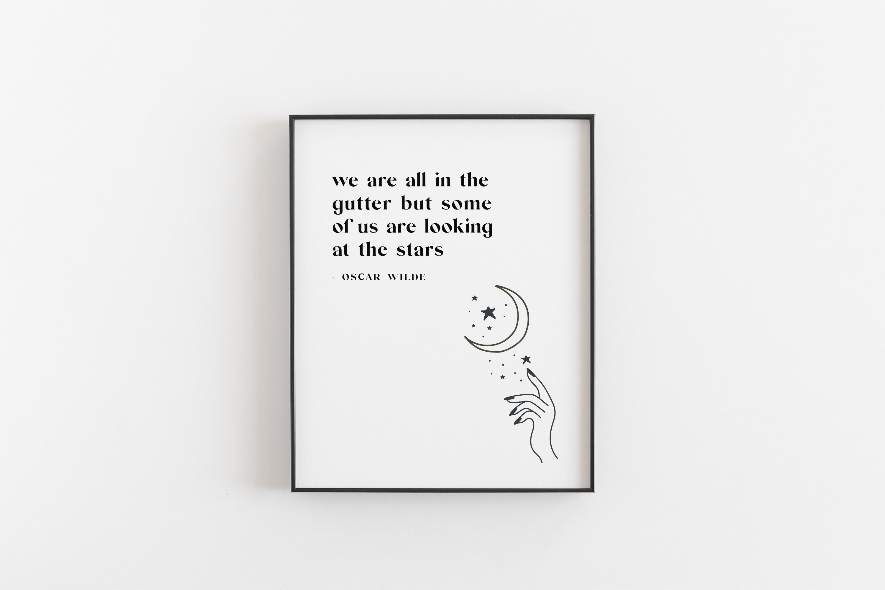 Oscar Wilde Print Quote Art We Are All in the Gutter but - Etsy