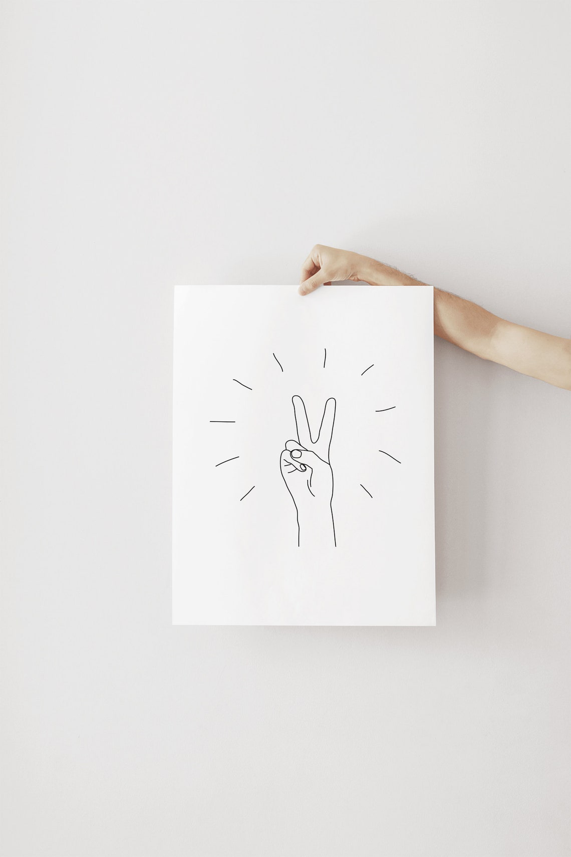 Peace Sign Print Peace Sign Wall Art Peace Sign Poster | Etsy