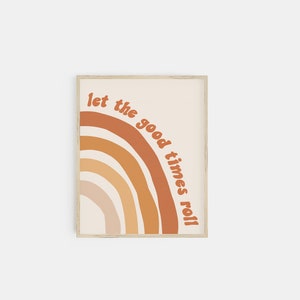 Retro Rainbow Art Print | 70s Wall Art | 70s Print | Hippie Decor ...