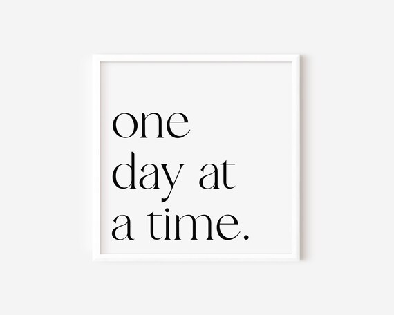 One Day at a Time Therapy Office Decor Square Print - Etsy