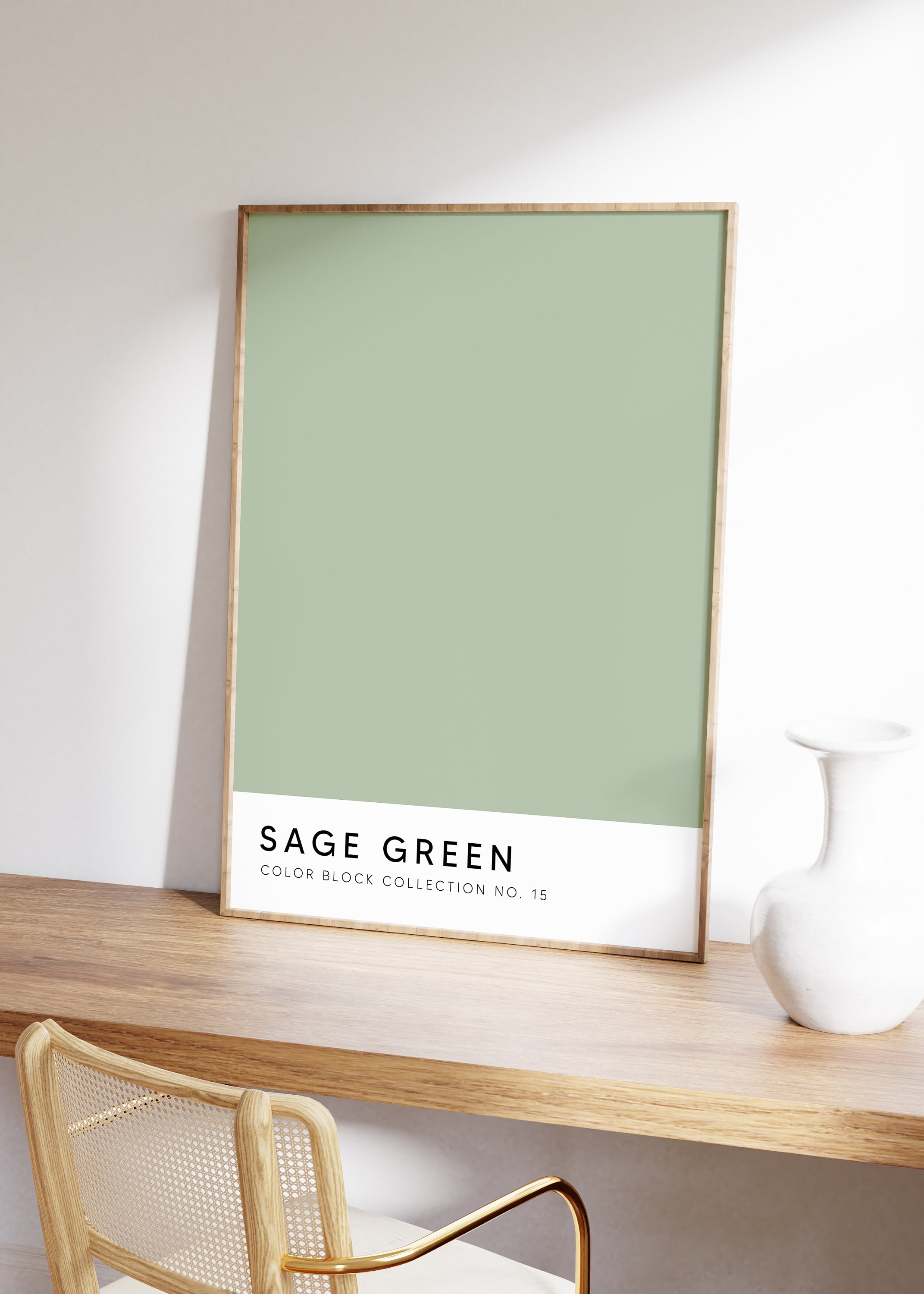 Sage Green Print | Color Block Art | Sage Green Decor - Etsy