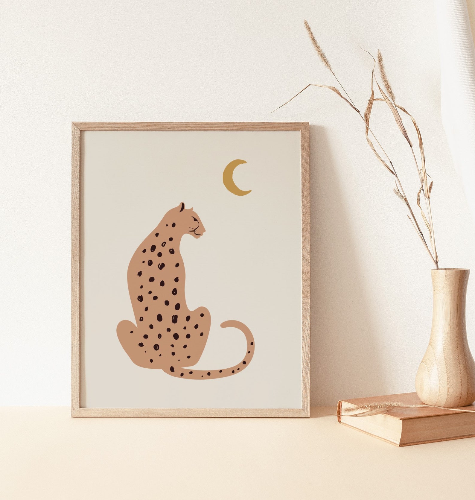 Boho Tiger Print Boho Art Print | Etsy