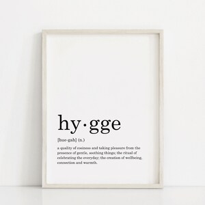 Hygge Dictionary Print - Etsy