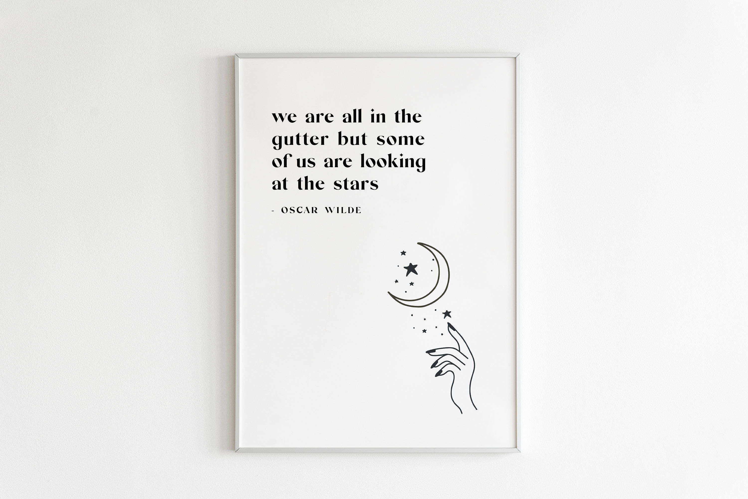 Oscar Wilde Print Quote Art We Are All in the Gutter but - Etsy