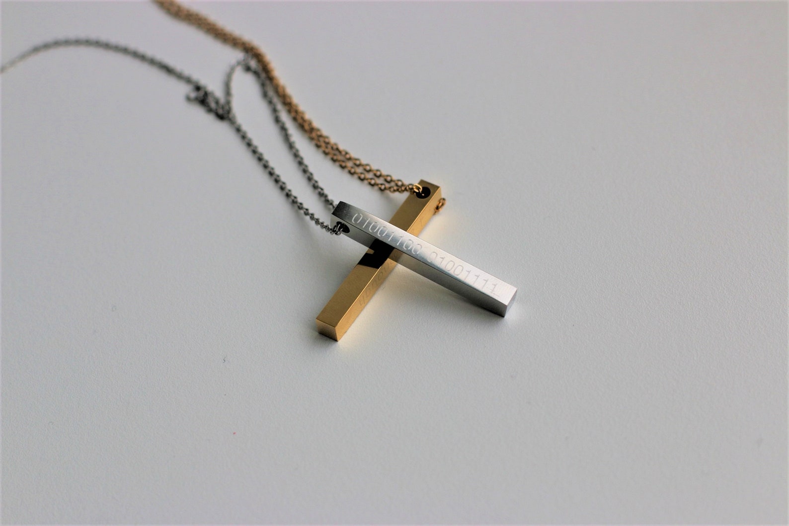 Binary Code Engraved Custom 3D Bar Pendant. Binary Code Geek - Etsy