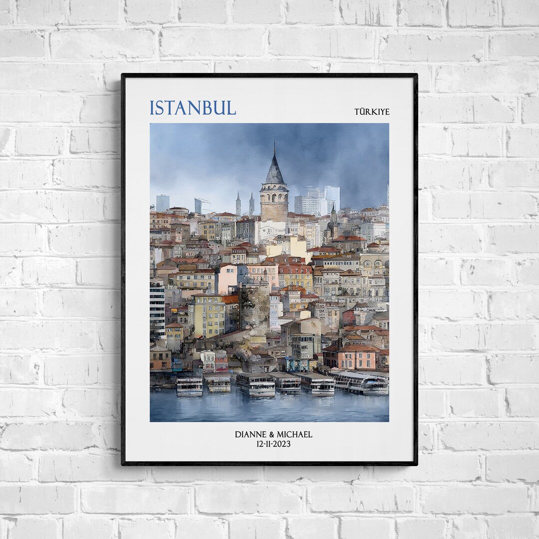Personalized Türkiye Art Custom Print Istanbul Customizable Turkish ...