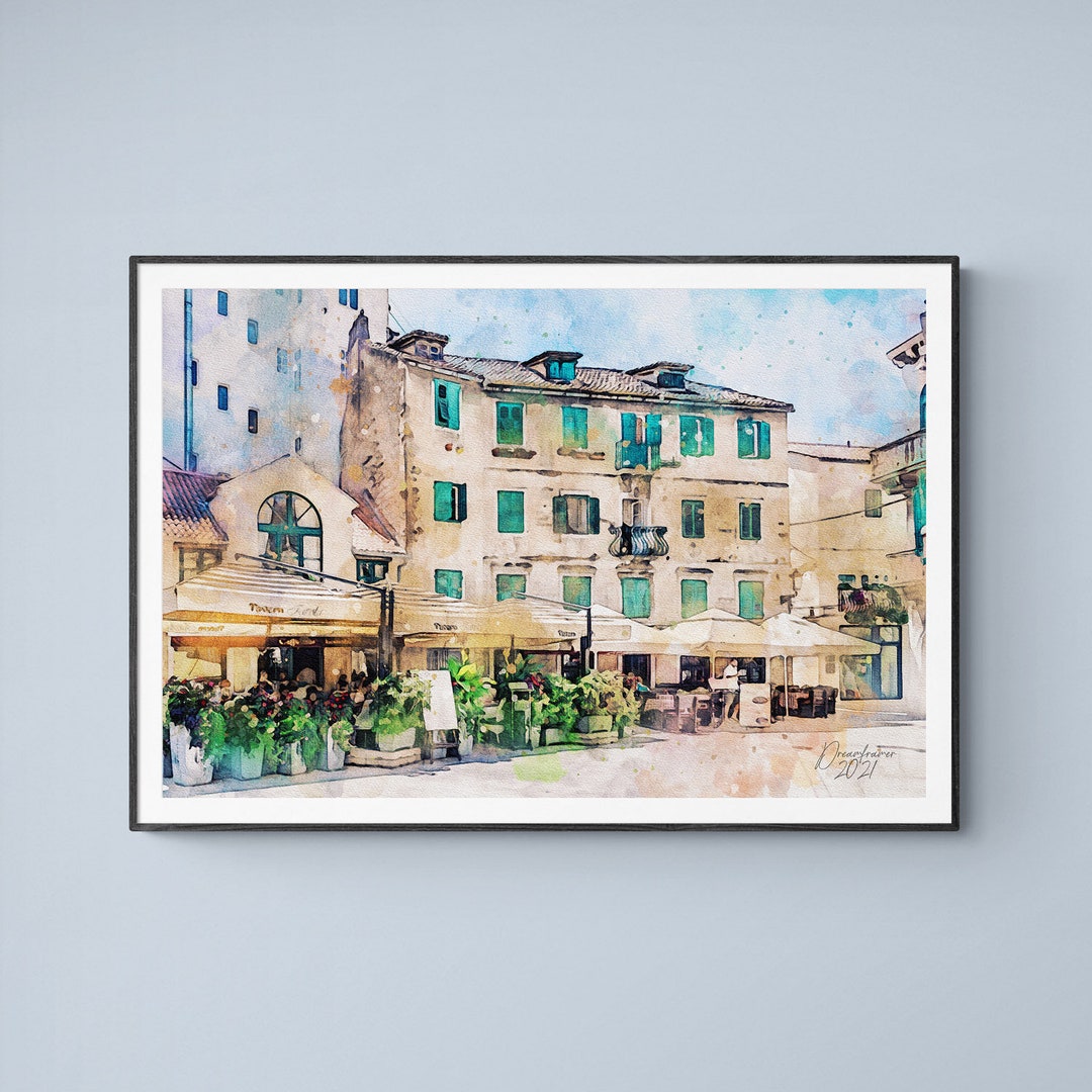 Premium Quality Fine Art Giclée Print of the Fruit Square in Split ...