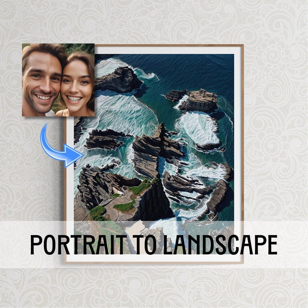 Custom Illusion Artwork, Romantic Scenery Portrait, Personalized ...