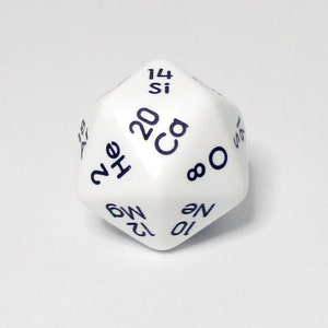 Periodic Table Polyhedral Dice Set, 7 Pcs of Dice, Chemistry Chemical ...