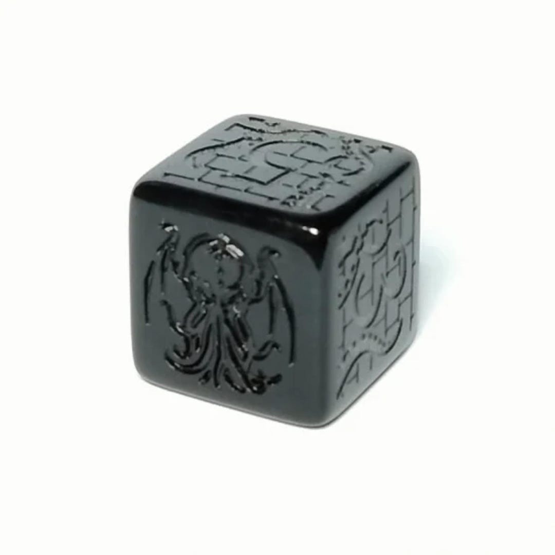 Engraved Black Cthulhu & Tentacles Dice, Under the Cover of Darkness ...
