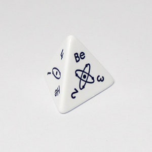 Periodic Table Polyhedral Dice Set, 7 Pcs of Dice, Chemistry Chemical ...