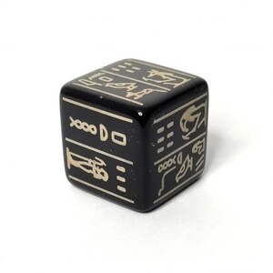 Ancient Egyptian Black Dice, Hieroglyphs, Egypt, Single D6 Die, Square ...