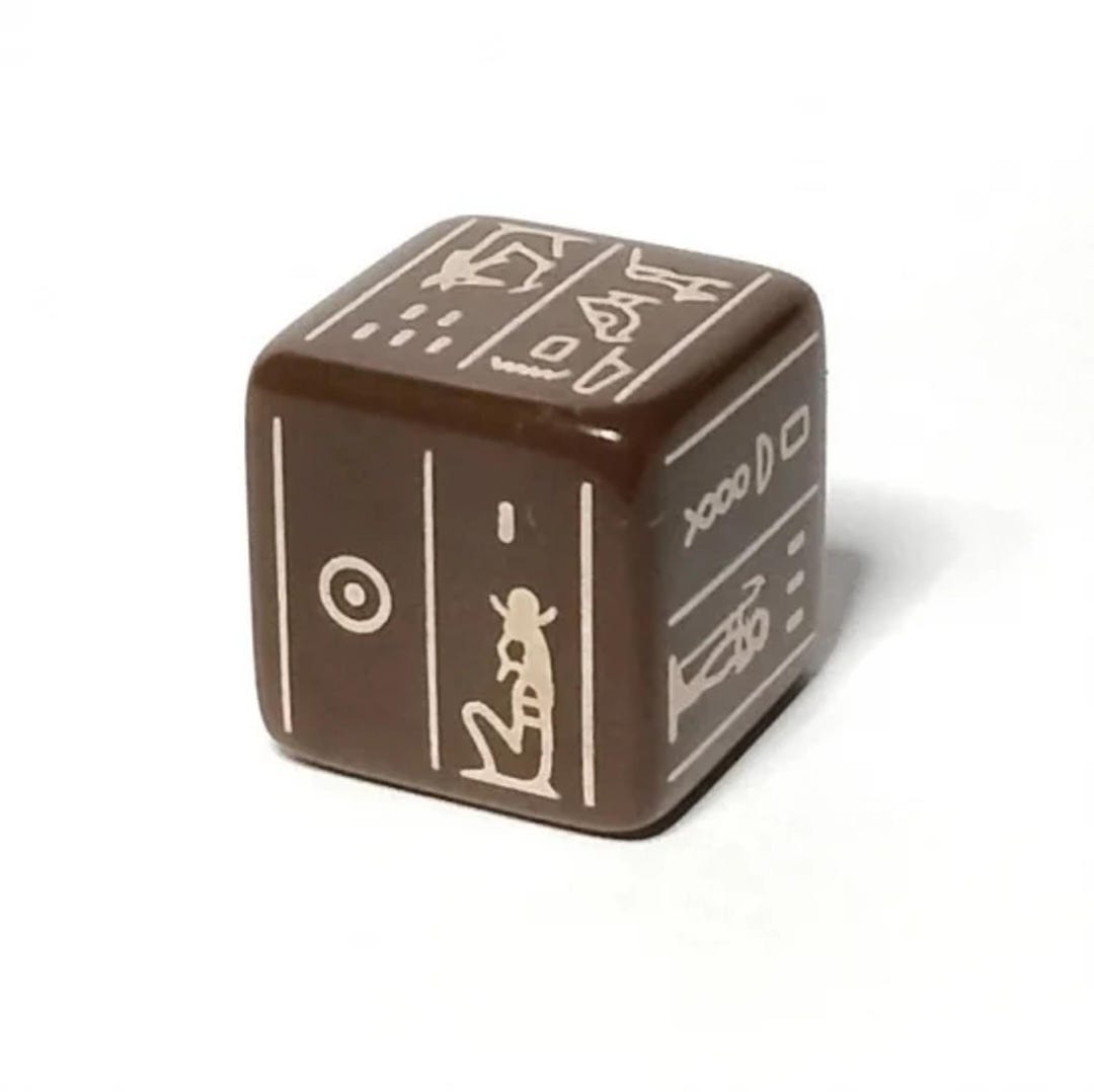 Ancient Egyptian Brown Dice, Hieroglyphs, Egypt, Single D6 Die, Square ...