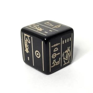Ancient Egyptian Black Dice, Hieroglyphs, Egypt, Single D6 Die, Square ...