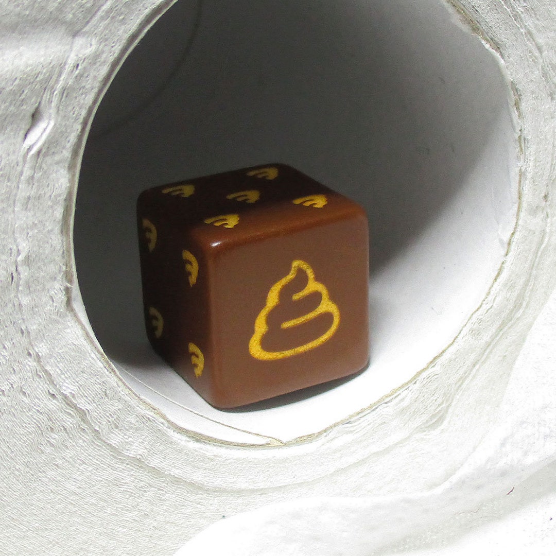 Glory Poop D6 Dice, Poo, Yellow Glow in the Dark, Dung, Unko, Unchi ...