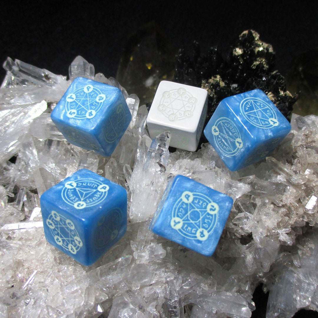 Glow Magic Circle Dice Ice Magic Set 4D6 Light Blue/green - Etsy