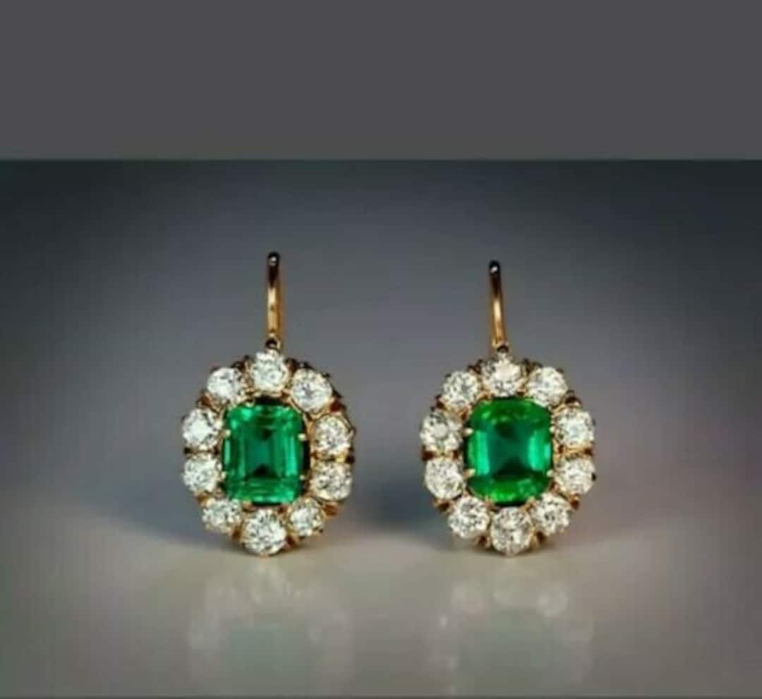 14k Gold Emerald Earrings May Birthstone Green Stud - Etsy