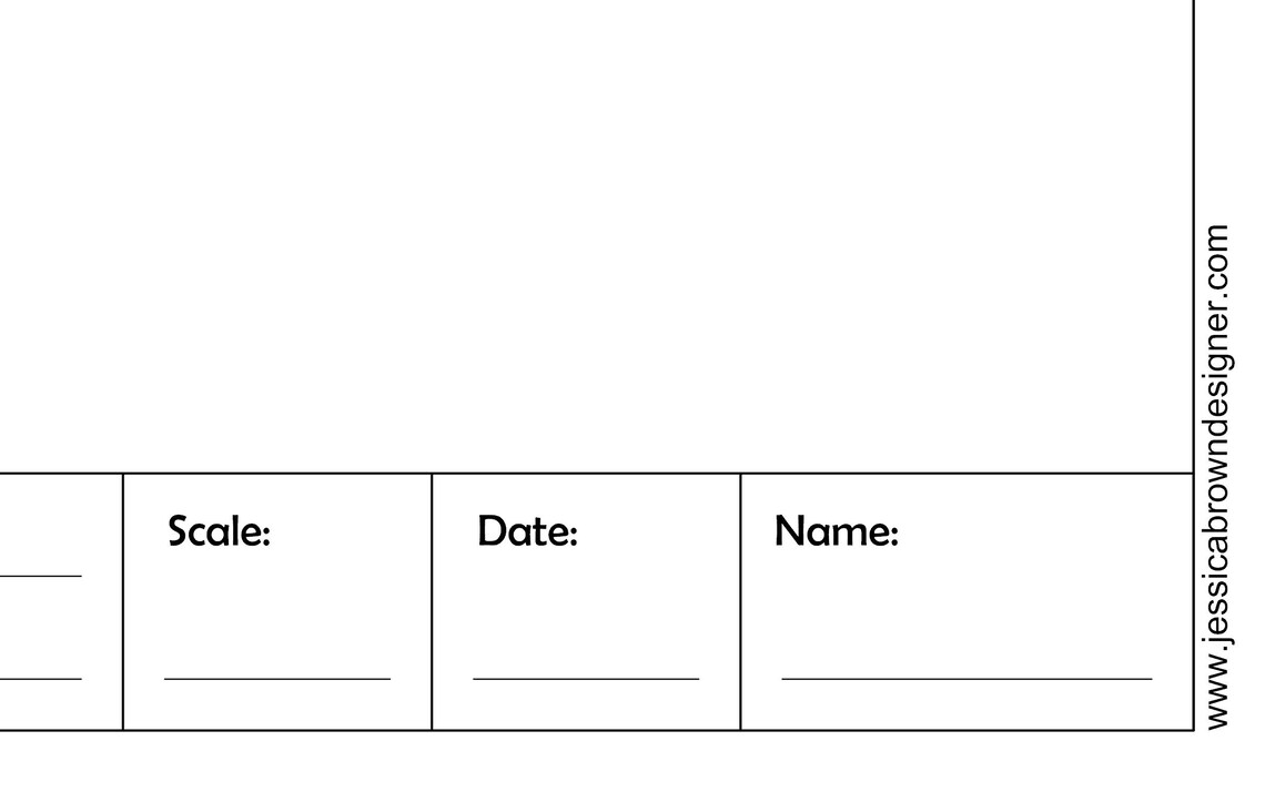 Drawing Border - DIY - Horizontal Title Block - A4 - A3 - Etsy