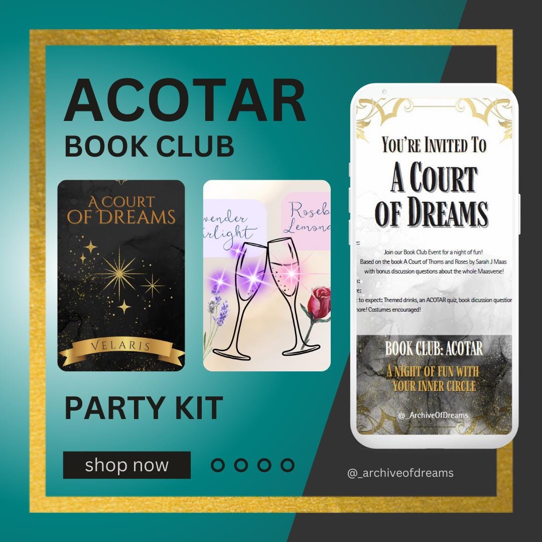 ACOTAR Book Club Party Kit | Digital Download - Etsy