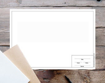 Drawing Border - DIY - Horizontal Title Block - A4 - A3 - Etsy