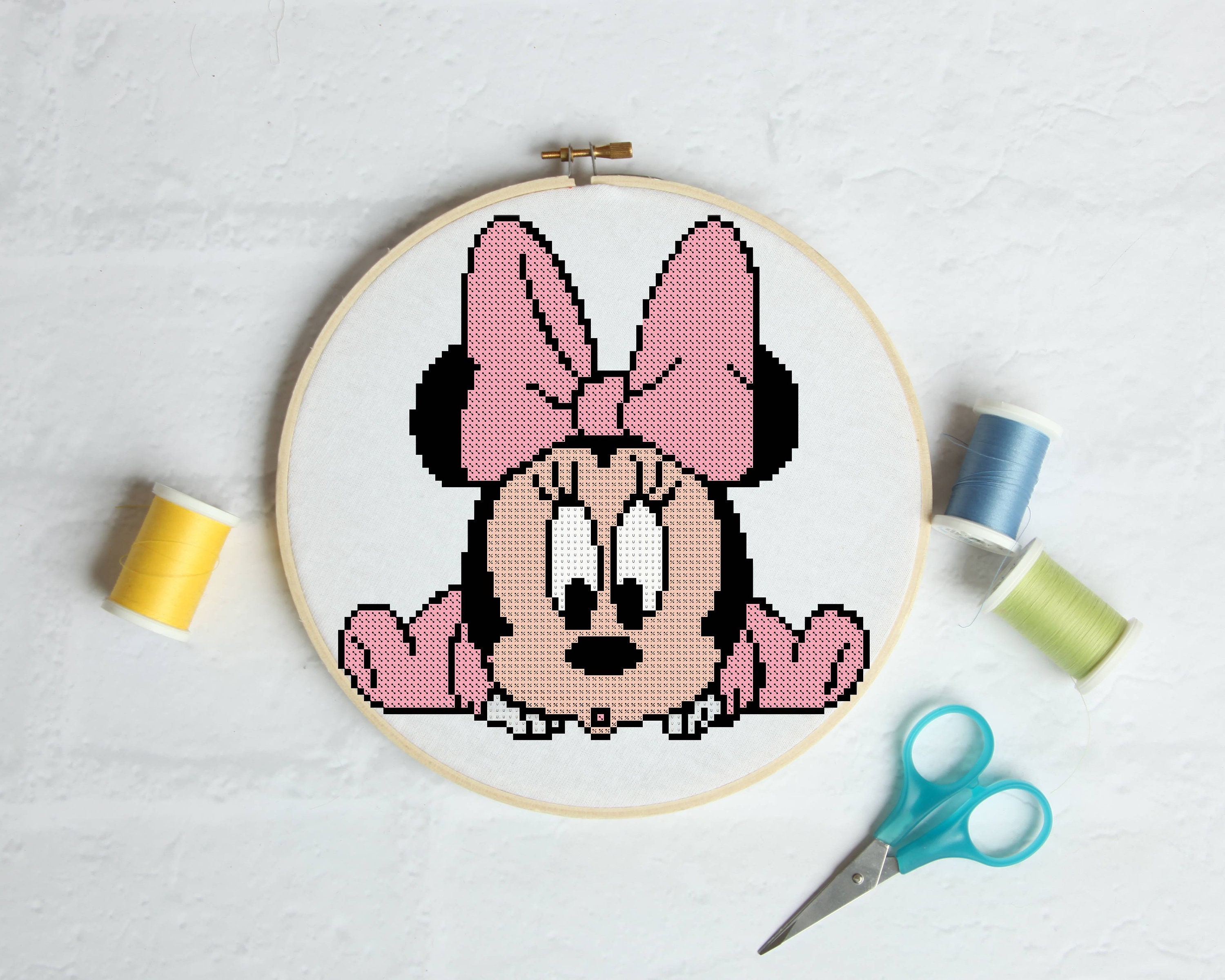 Minni Mouse Cute Baby Cross stitch Pattern PDF Cross stitch | Etsy