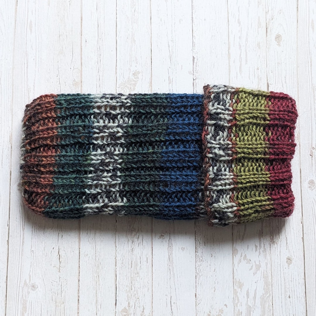 Mobile Phone Sock Embroidery Cover Muted Colors Blue Gray Olive Wine ...