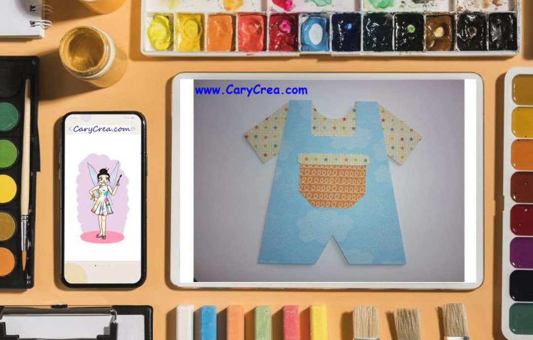 FCM File - Overalls Card - Etsy