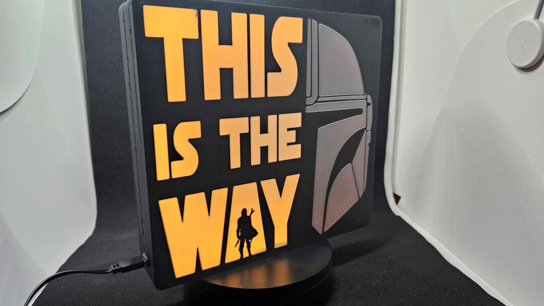 Star Wars Mandalorian This is the Way Logo Illuminated Box (lightbox ...